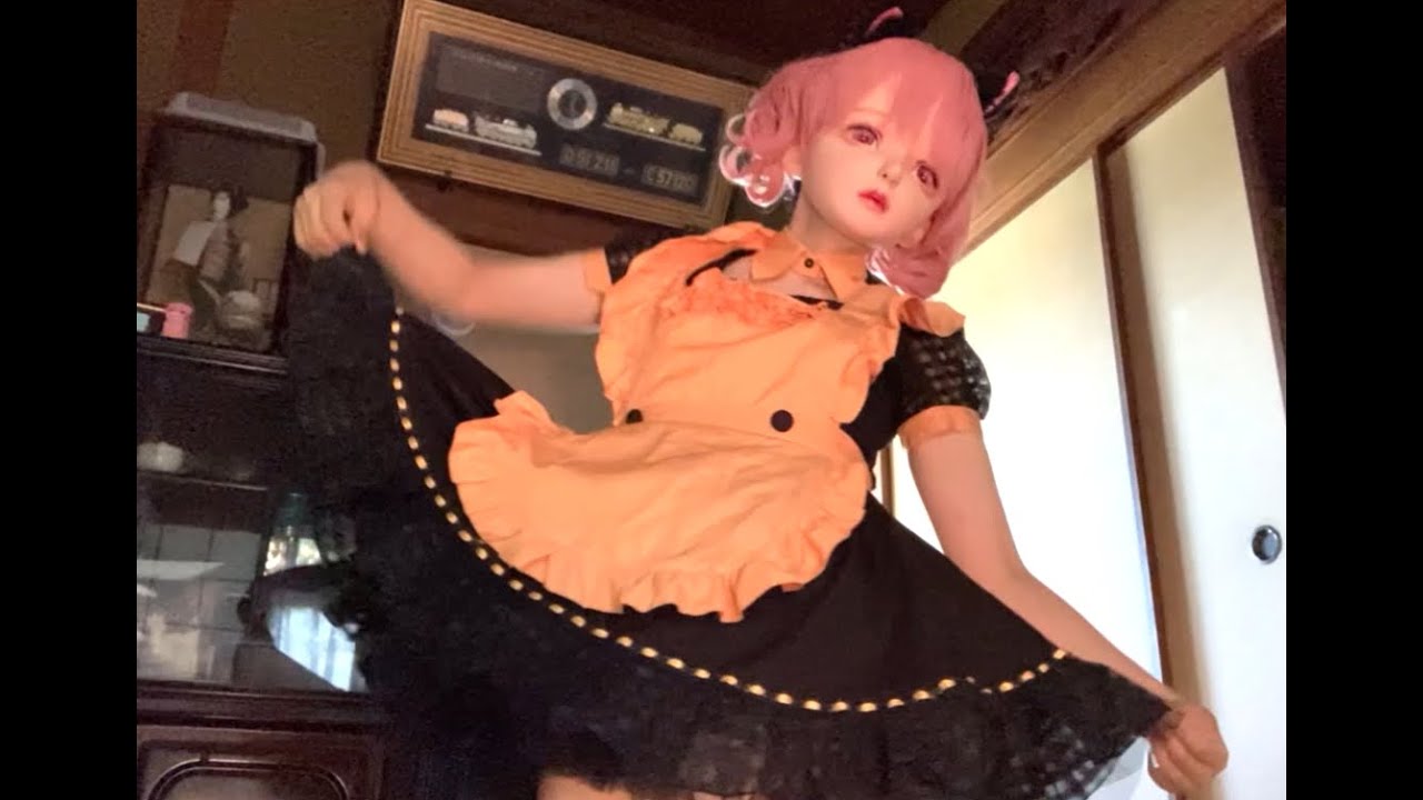 DOLLKII WB orange maid 06 doll mask - YouTube