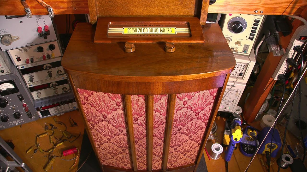 Electronic Restoration Fun- 1947 Rogers "Chairside" Radio! - YouTube