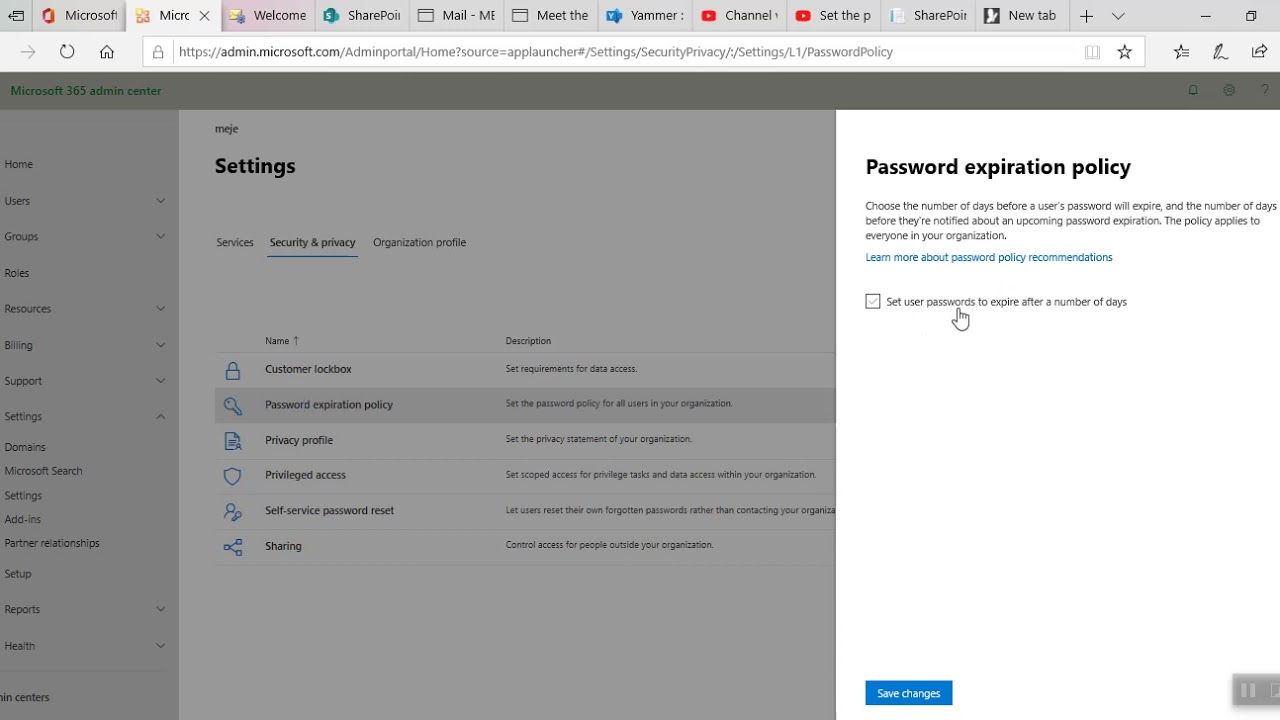 How to set the password expiration policy for your organization ...