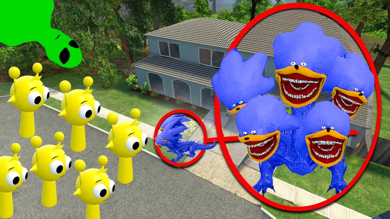 Sprunki Family vs Horror Hydra Shin Sonic Tapes - YouTube