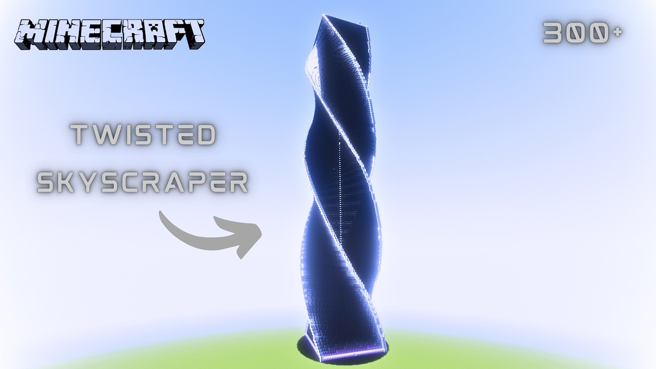 Minecraft: Futuristic/Cyberpunk Twisted Skyscraper Tutorial - YouTube