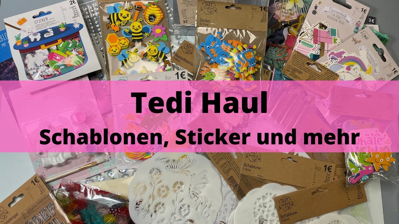 Tedi Haul Kreativhaul -schablonen, Sticker und einiges mehr.... - YouTube