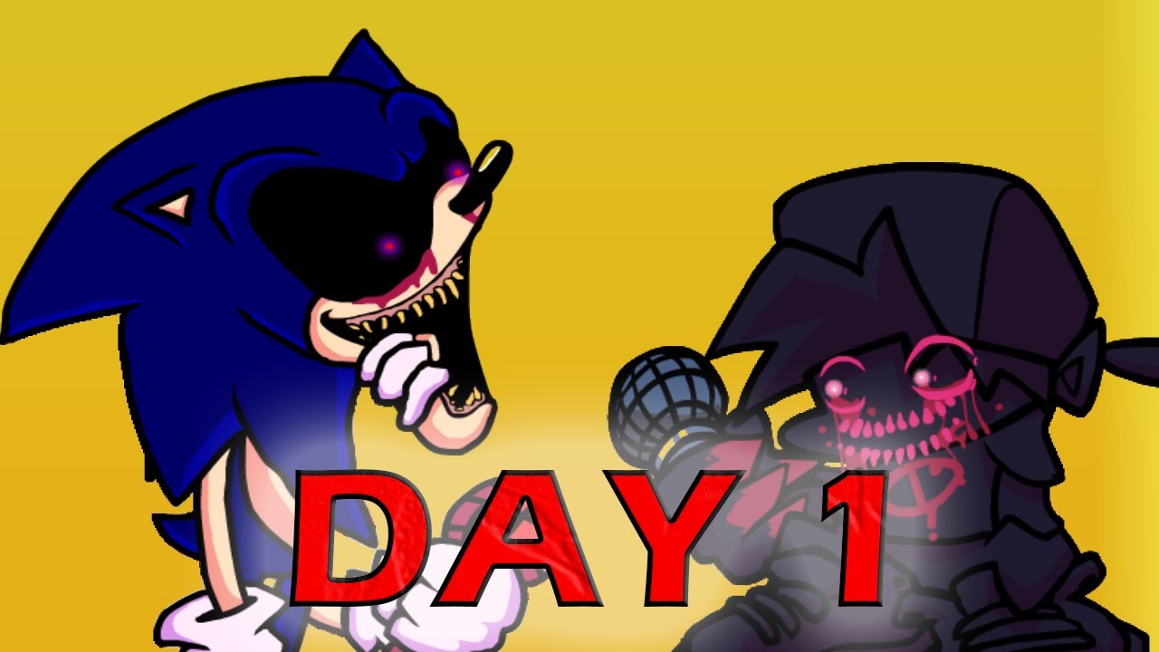 FRIDAY NIGHT FUNKIN' mod EVIL Boyfriend vs Sonic.exe DAY 1 - YouTube