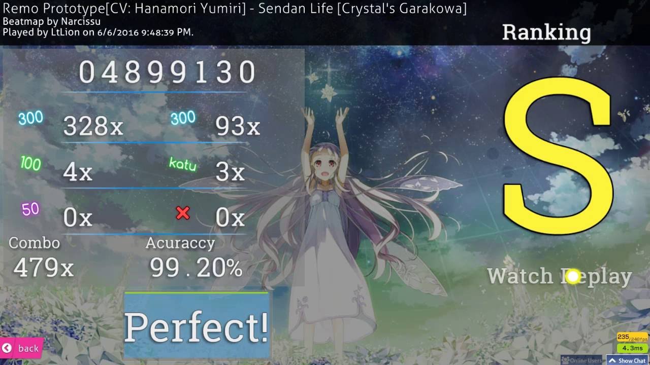 Remo Prototype[CV: Hanamori Yumiri] - Sendan Life [Osu!] - YouTube