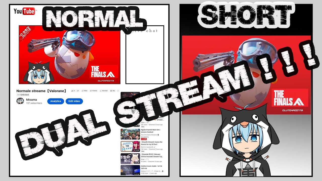 Cara dual stream live youtube vertical dan normal sekaligus! - YouTube