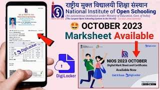 Nios Digilocker Marksheet 2023 Nios Digilocker Marksheet October 2023 ...