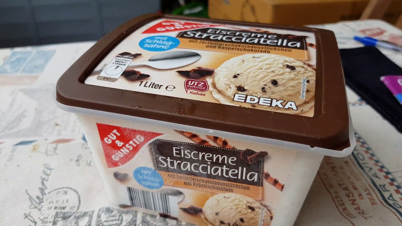Foodtest: EDEKA Gut & Günstig Stracciatella Eiscreme. - YouTube