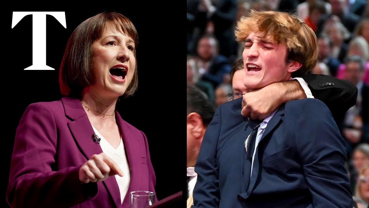 Labour conference interrupted after protest in Liverpool - YouTube