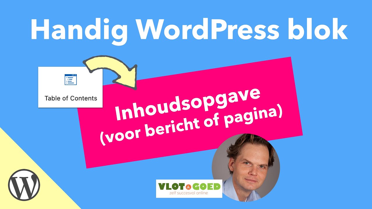 inhoudsopgave toevoegen aan WordPress pagina of bericht - YouTube
