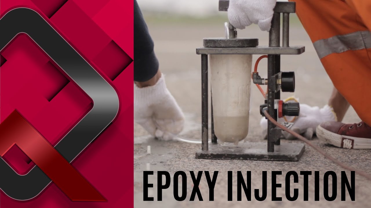 EPOXY INJECTION (Suntik Beton) - PT. Qinar Raya Mandiri - YouTube