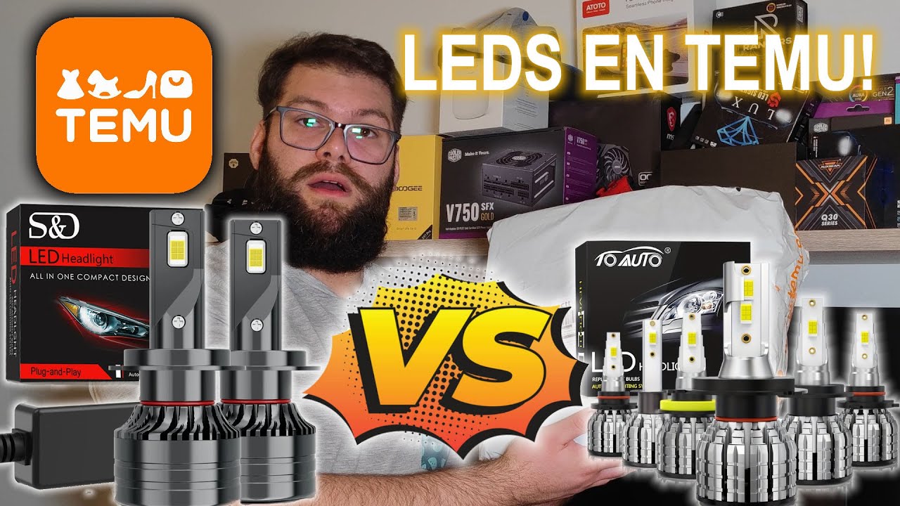 Comparativo de LEDs para coche de TEMU. Valen la pena? - YouTube