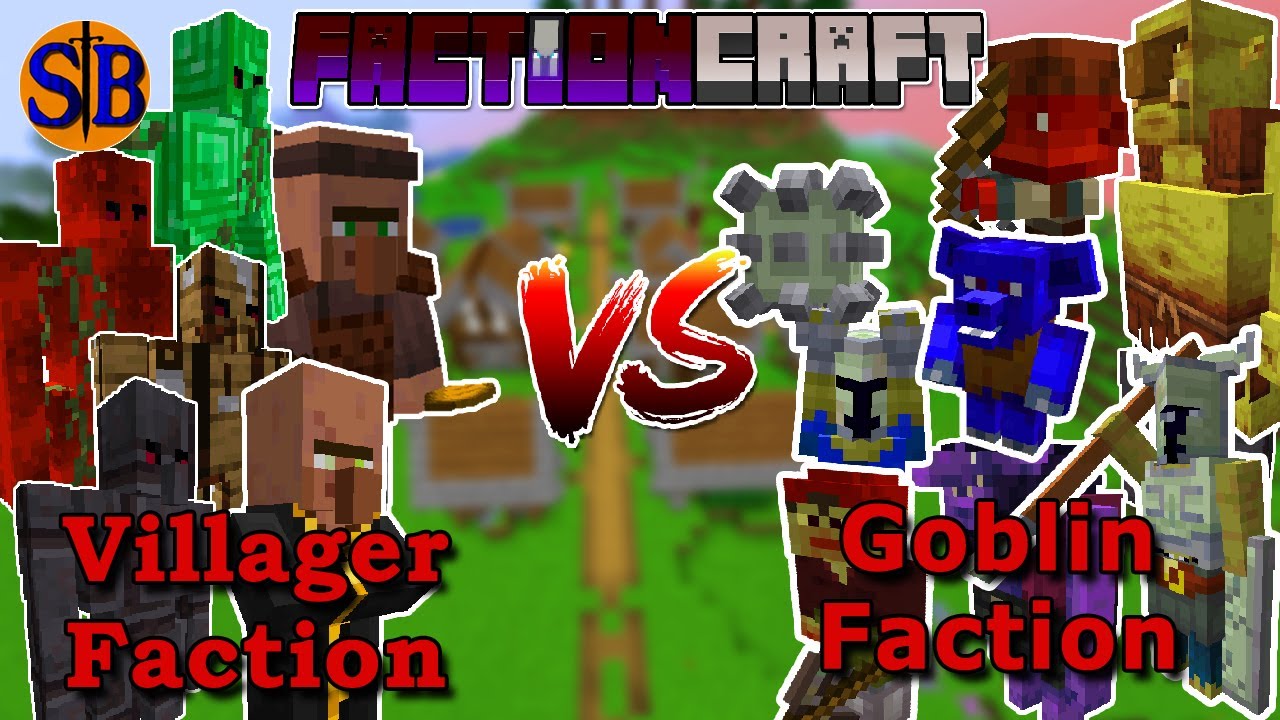 Villager Faction vs Goblin Faction | Faction Battle | Minecraft Mob ...