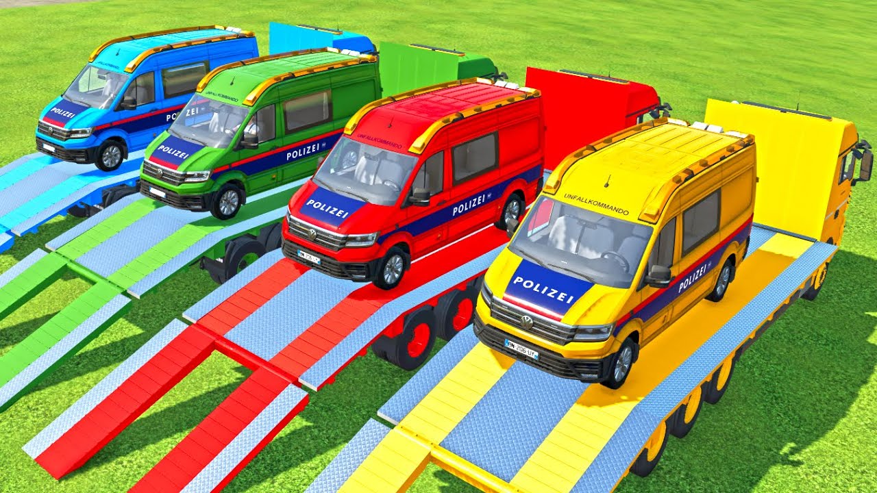 TRANSPORT OF COLORS | TRANSPORTING POLICE MINI BUS TO NEW COLORED ...