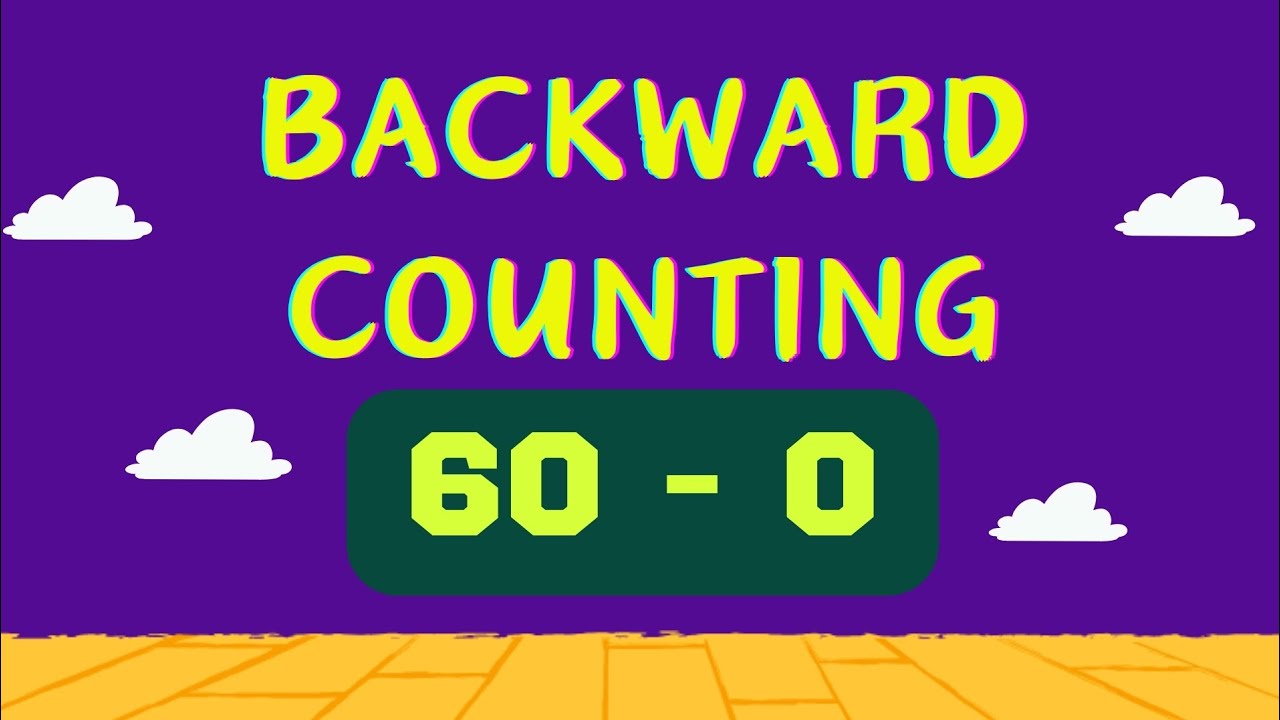 Backward Counting 60-1 | 60-0 | Reverse Counting | 60 to 1 | Backward counting activity - YouTube