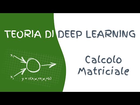 Calcolo Matriciale | Teoria di Deep Learning | Deep Learning Tutorial ...