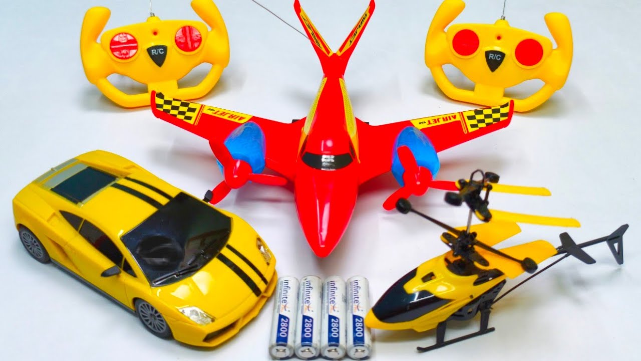 Radio Control Airbus A380 and Remote Control Racing Rc Car Unboxing ...