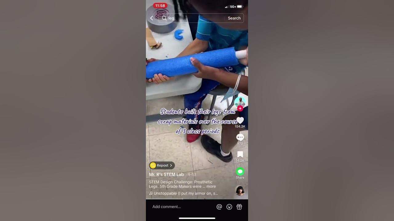 STEM Challenge Prosthetic Leg - YouTube