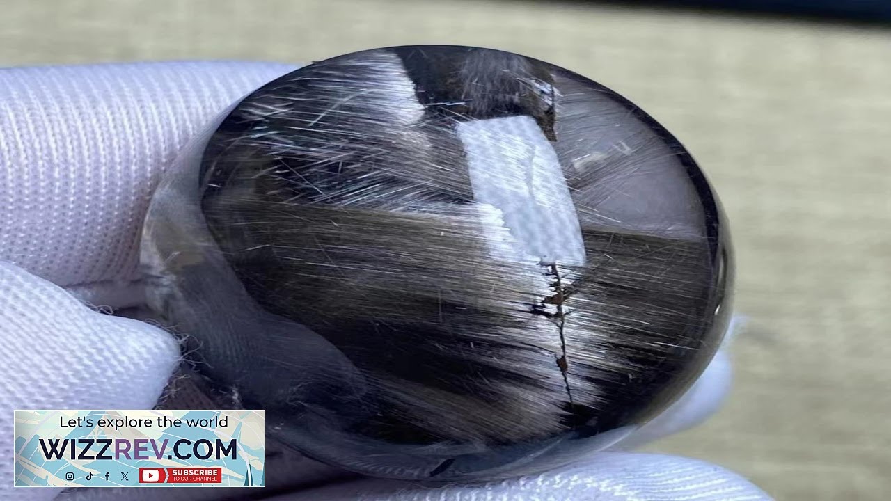 Natural Brookite Platinum Black Rutilated Quartz Pendant 37*28.5*22.5mm ...