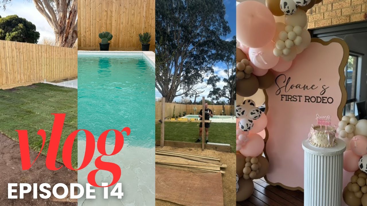Vlog~ We finished our pool!!!!! new backyard grass, garden and yaps ...
