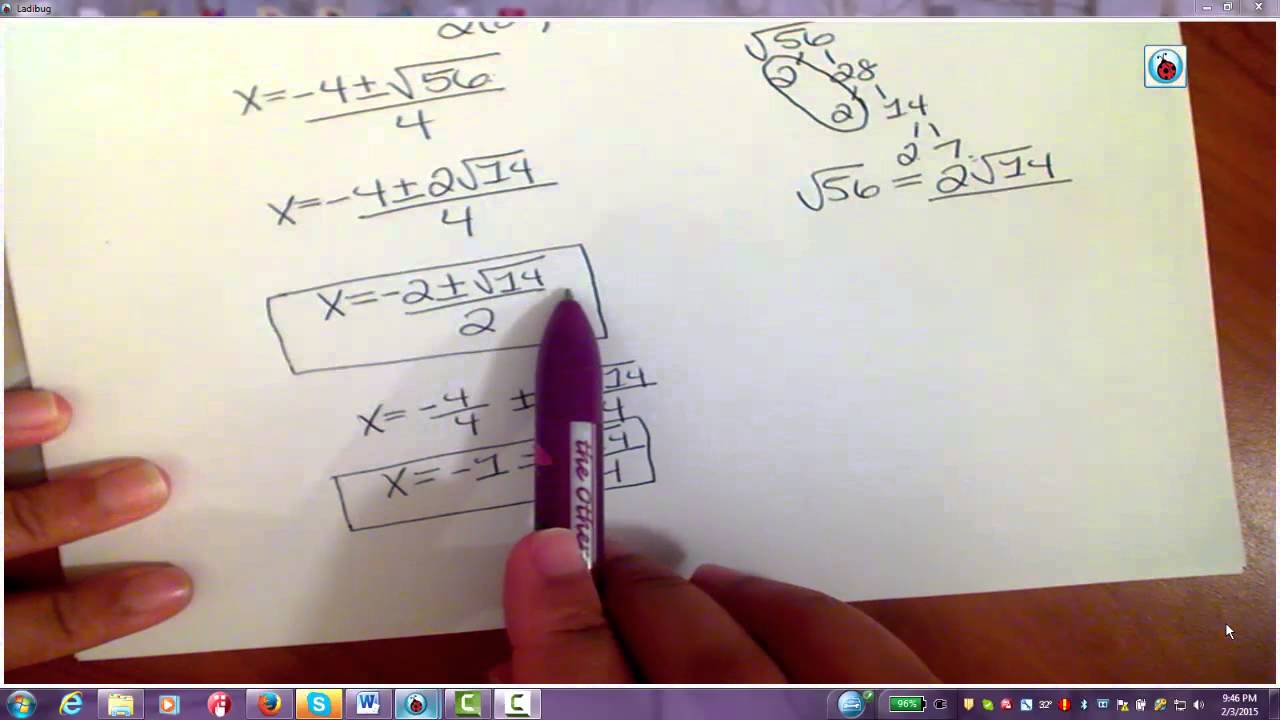 Solving Quadratic Equations with Imaginary Solutions - YouTube