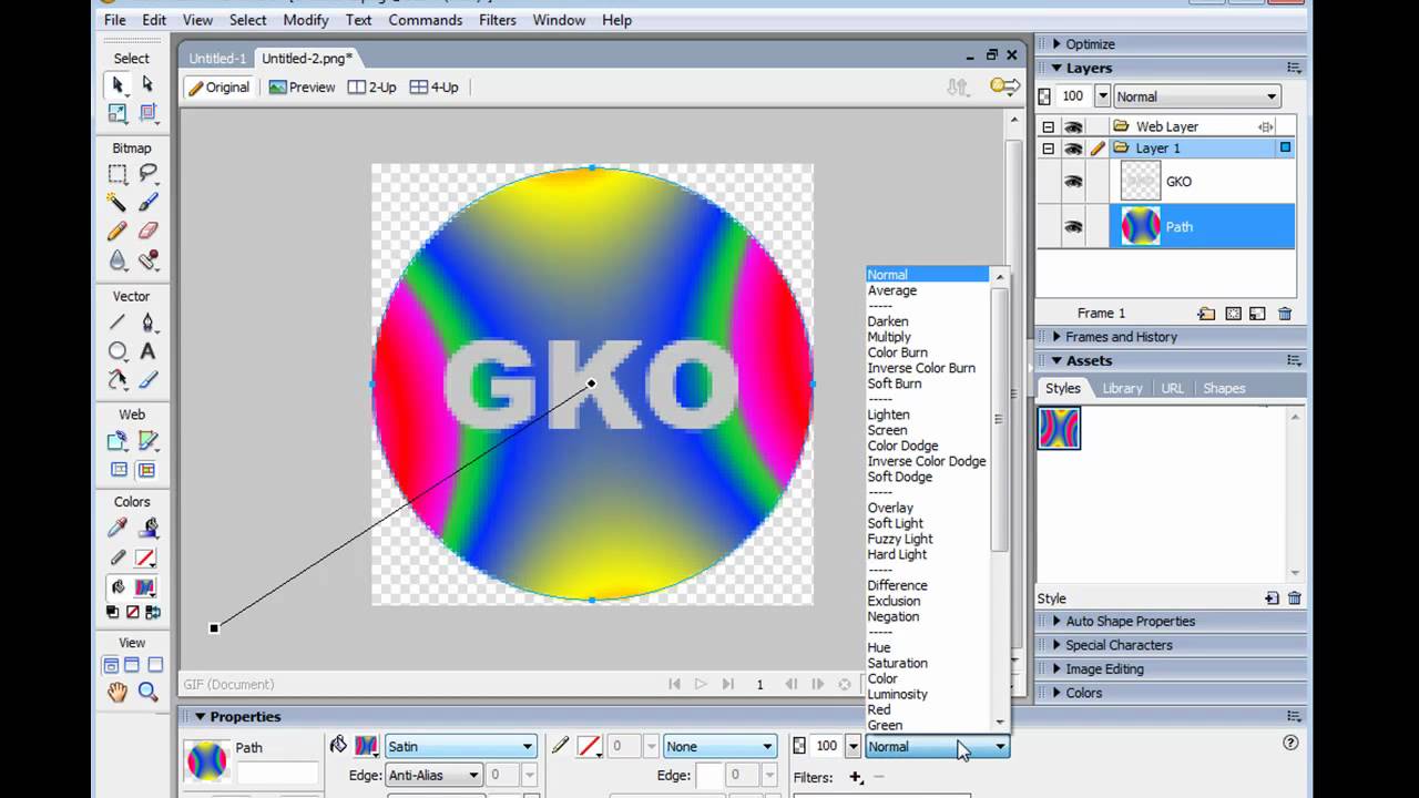 Fireworks 8 - How to make a watermark - YouTube