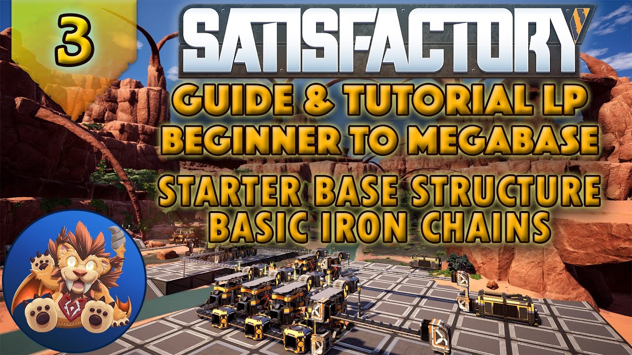 Satisfactory Beginner to Megabase: Starer Base Structure - Basic Iron ...
