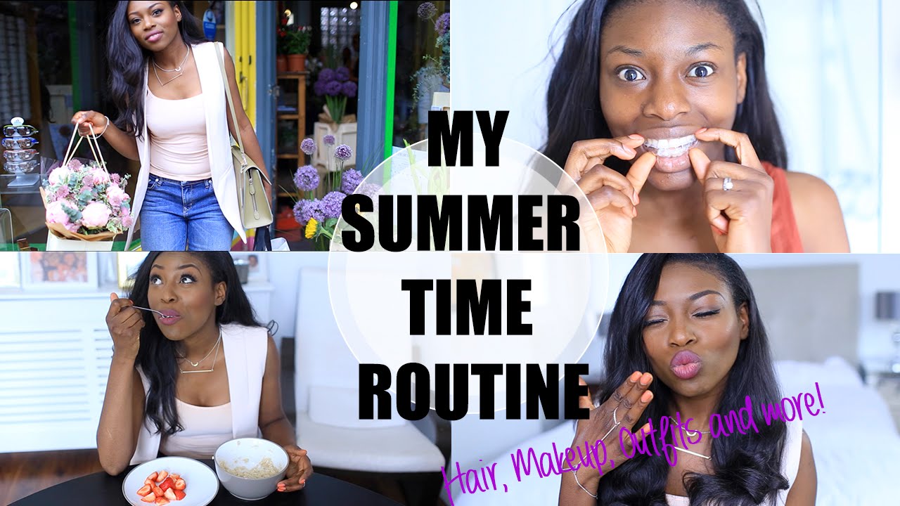 MY SUMMER TIME ROUTINE | SKIN, HAIR, OUTFITS, MAKEUP & MORE - YouTube