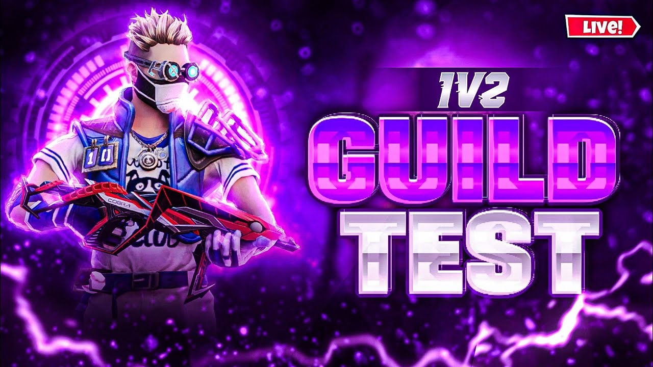 FREE FIRE LIVE 🔴 GUILD TEST 💗 |1V2,1V3,1V4,1V6|🔥THE HARDEST GUILD TEST🥵 ...