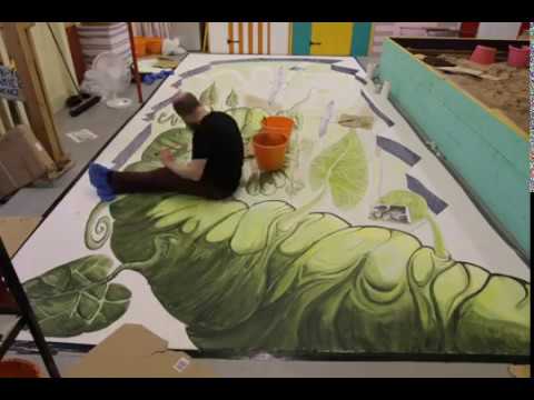 Anamorphic floor painting - YouTube