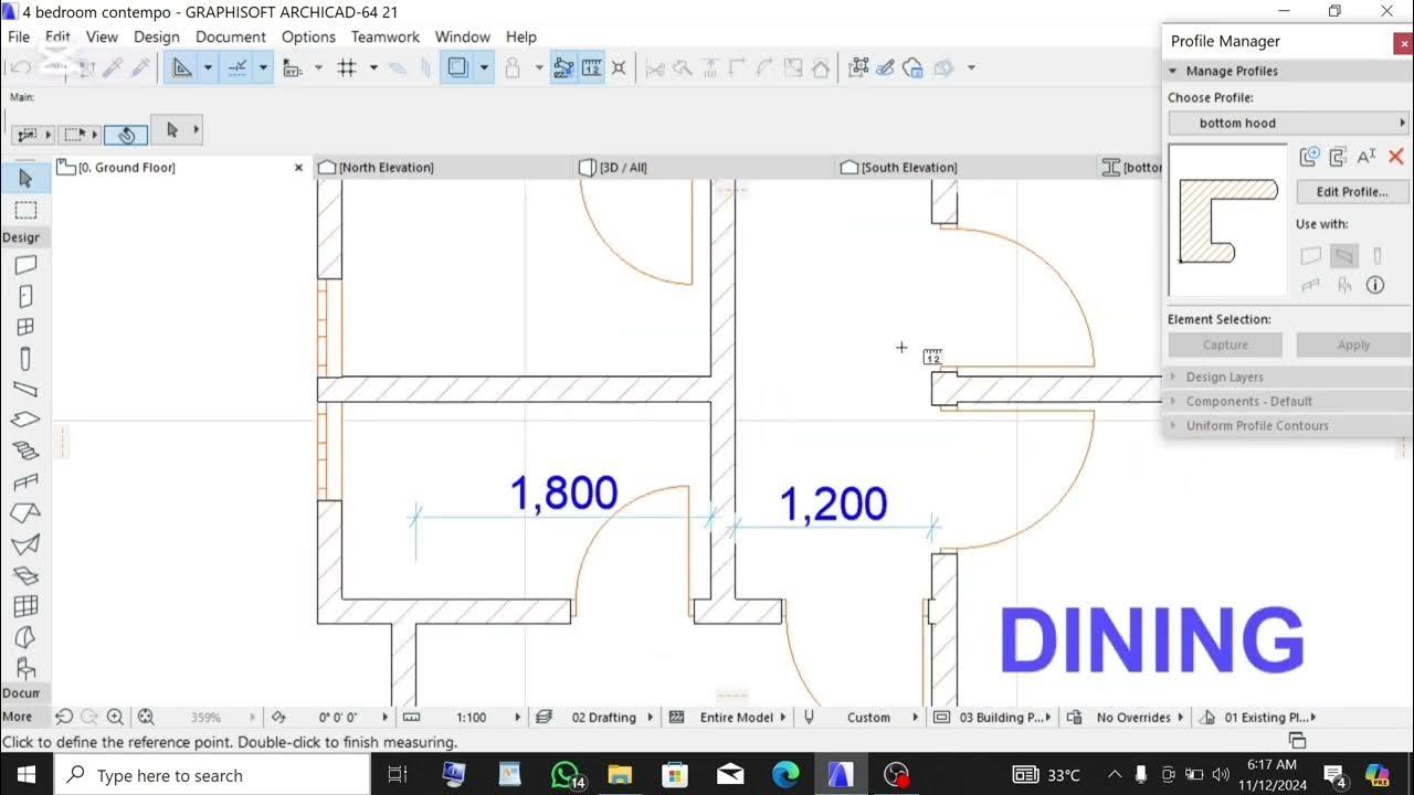 Basic Archicad tutorials on floor plan - YouTube
