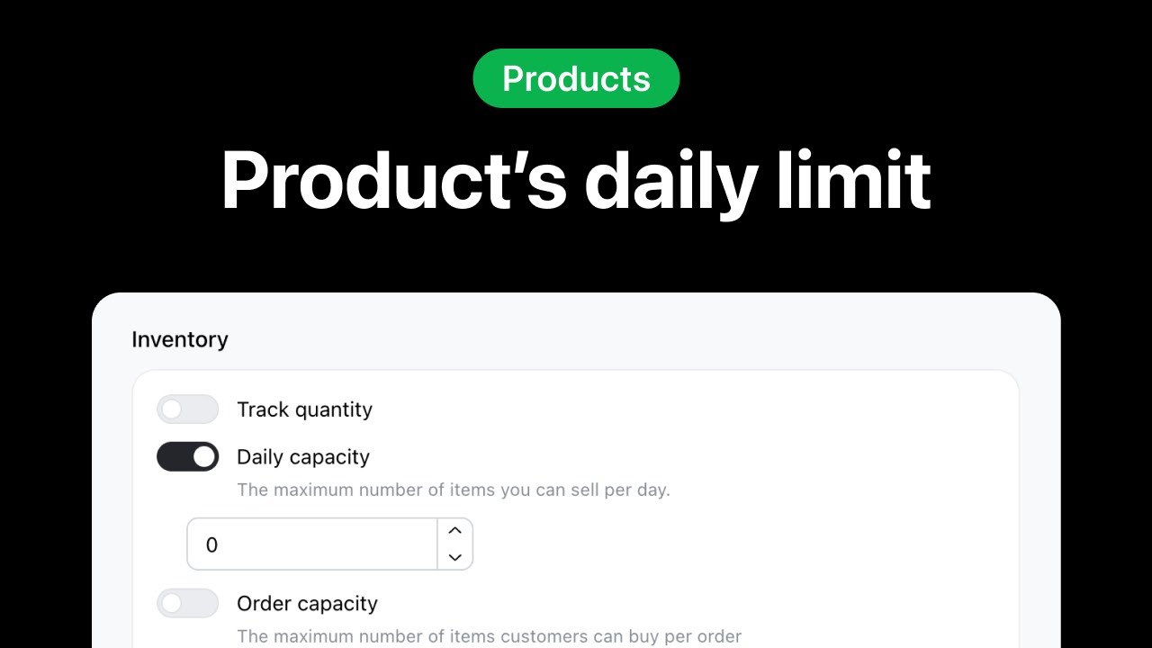 Product's daily limit - YouTube