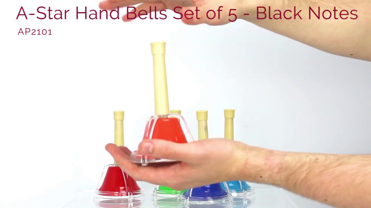 A-Star Hand Bells Set of 5 - Black Notes - YouTube
