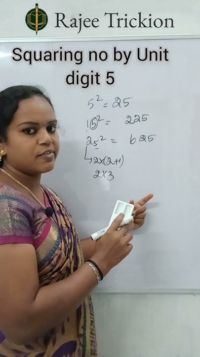Squaring No by Unit Digit 5 | Fast Calculation Tricks | Speed Maths | Rajee Trickion #shorts ...
