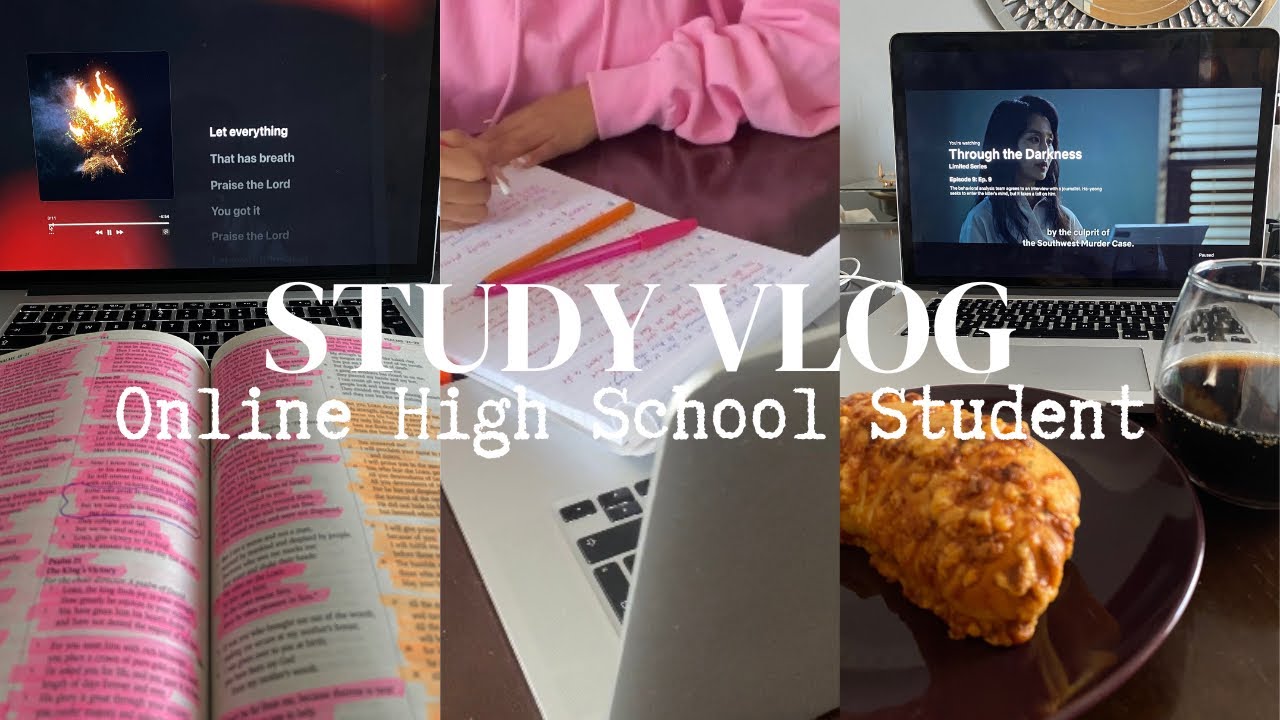 STUDY VLOG| Online high school student - YouTube