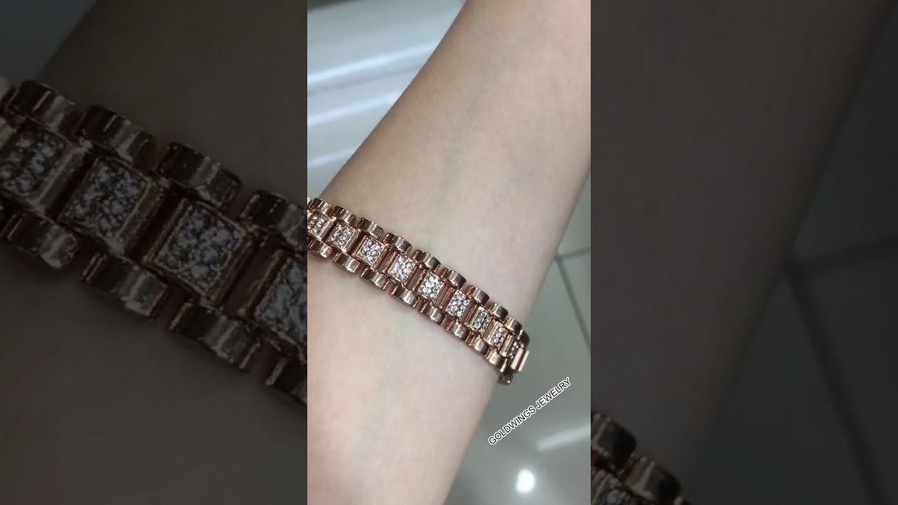 GELANG AKSESORIS TITANIUM RANTAI ROLEX FULL DIAMOND SUPER MEWAH GELANG ...