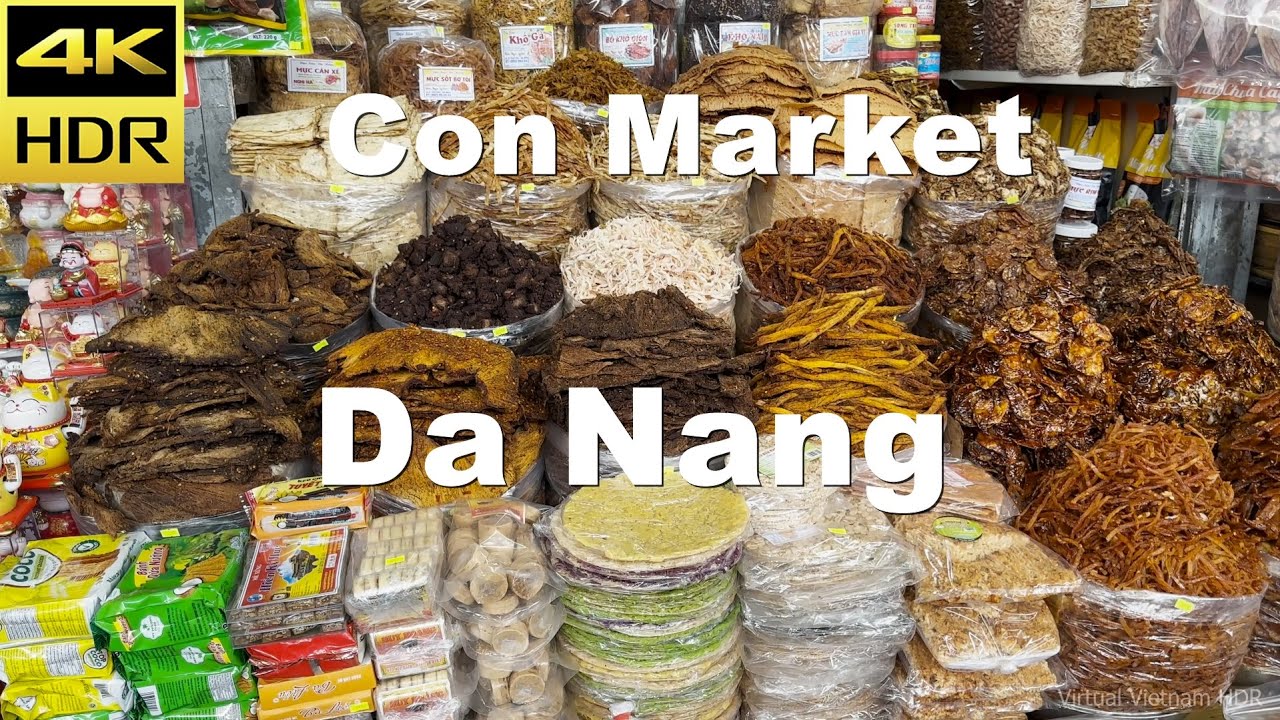 4K HDR | Walking Con Market | Best market in Da nang City | Vietnam ...