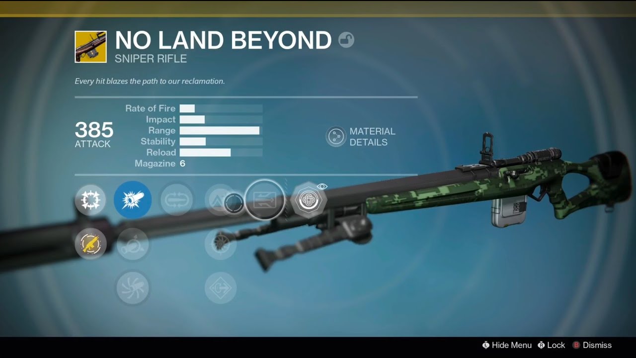 Destiny 1 No Land Beyond Exotic sniper rifle drop + weapon test - YouTube