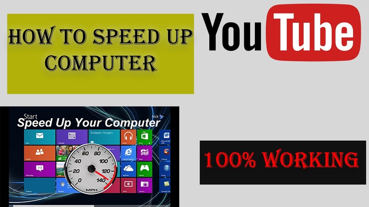How to Speed Up computer on windows 7/8/9/10 in hindi - YouTube