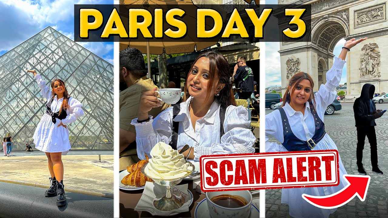 PARIS DAY 3 - Cafe, Croissant, Hot Chocolate, Louvre Museum & Arc De ...