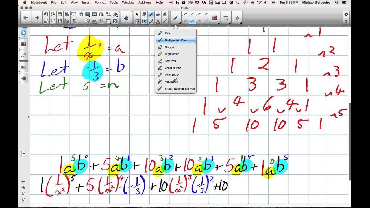 Binomial Distribution with fractions Grade 12 Data Management Lesson 5 ...
