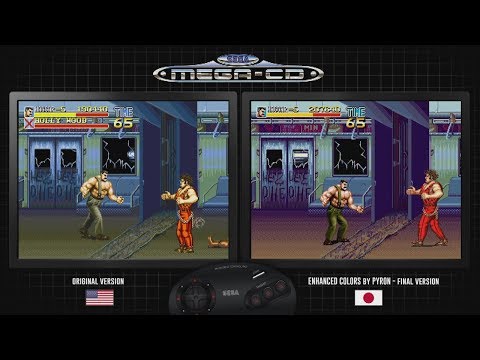 Final Fight CD - Pyron's Color Hack and Original - Dual Playthrough