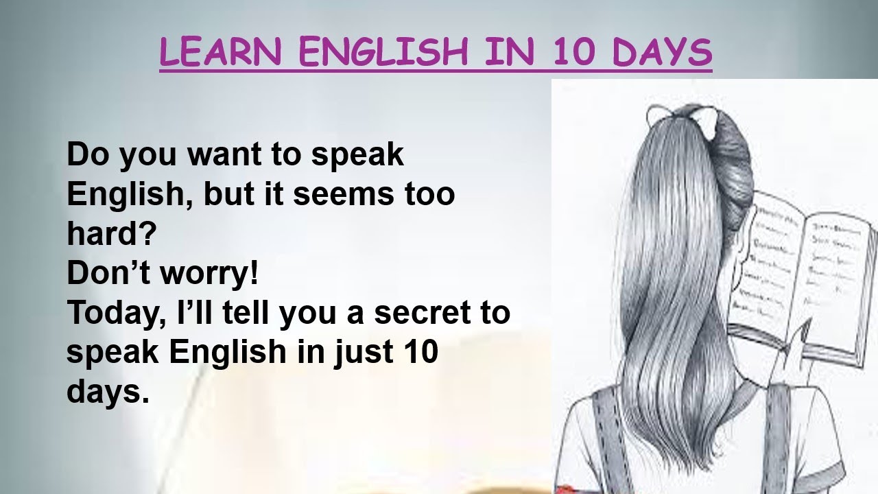 How to Speak English in 10 Days //Listen & Speak //Learn English ...