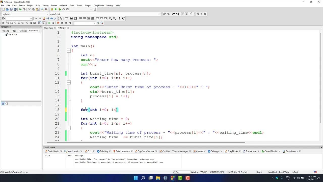 SJF Scheduling Program in C++ - YouTube