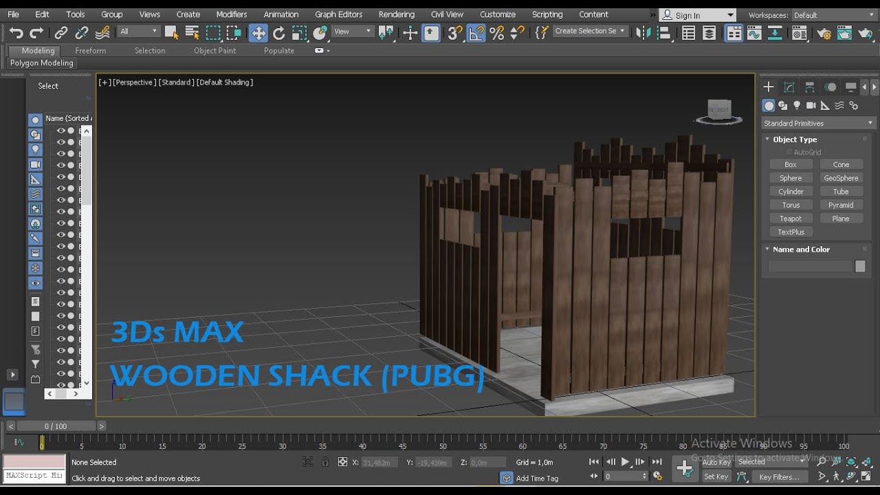 Pemodelan 3D Max | 3Ds Max Tutorial Modeling Wooden Shack (PUBG Mobile ...