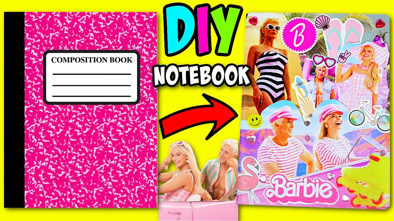 Barbie Movie 2023 DIY Notebook Collage - YouTube
