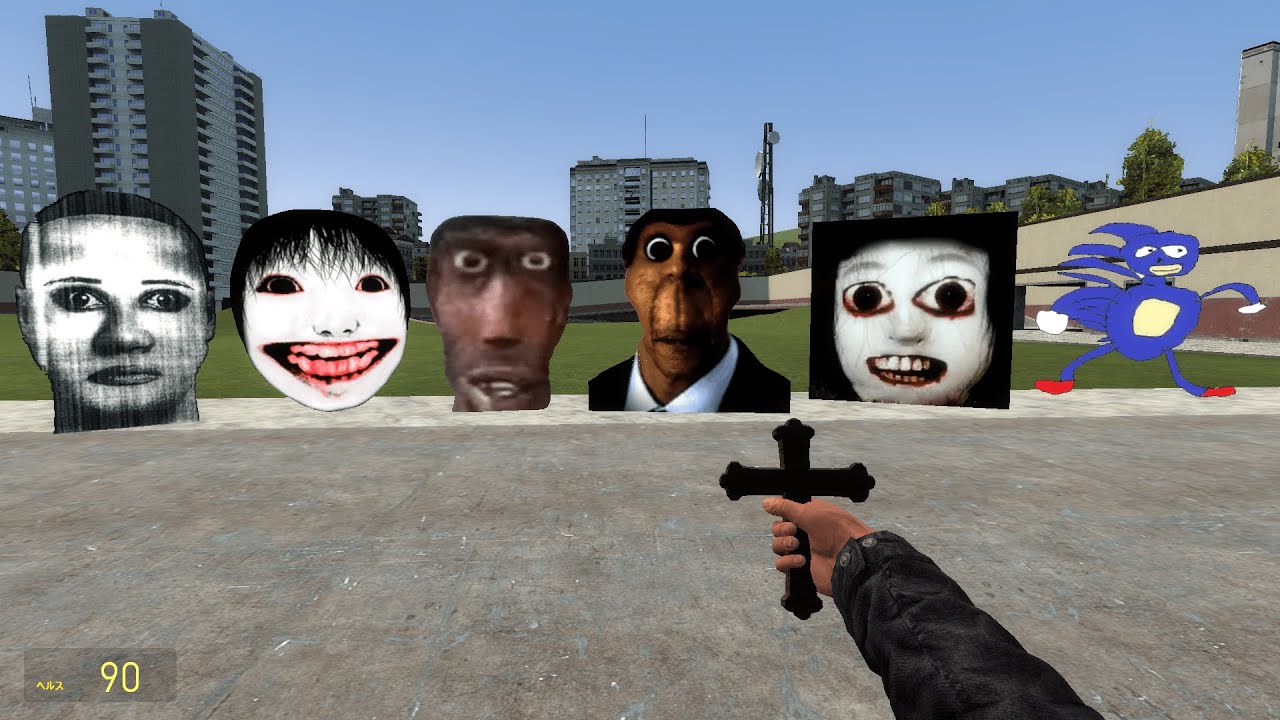 Using the crucifix on nico's nextbots in Gmod - YouTube