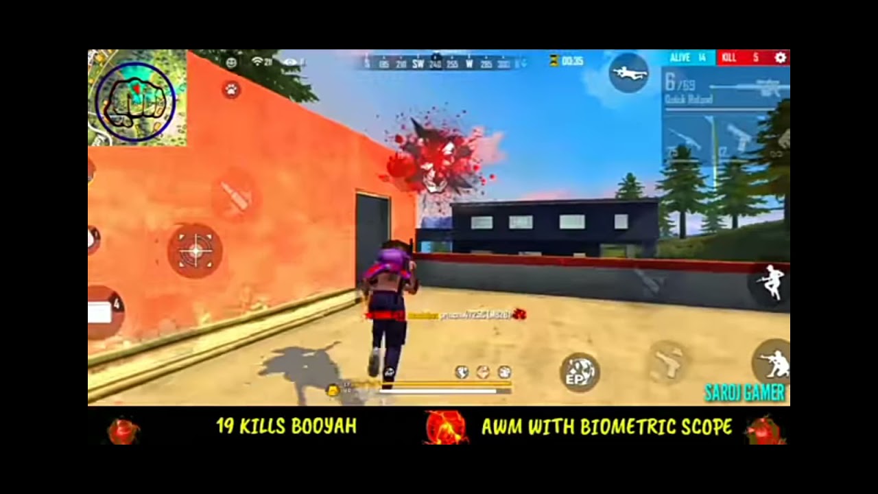 Free fire video AWM MAARI WITH BIOMETRIC SCOPE LIKE ,SHARE,SUBSCRIBE ...