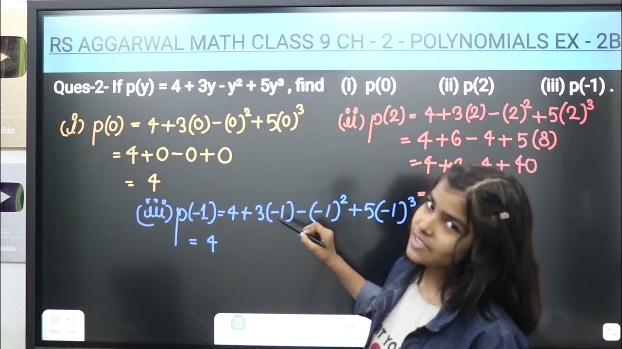 Q.2 Ex - 2B - Ch - 2 - Polynomials | RS Aggarwal Math class 9 | RN ...