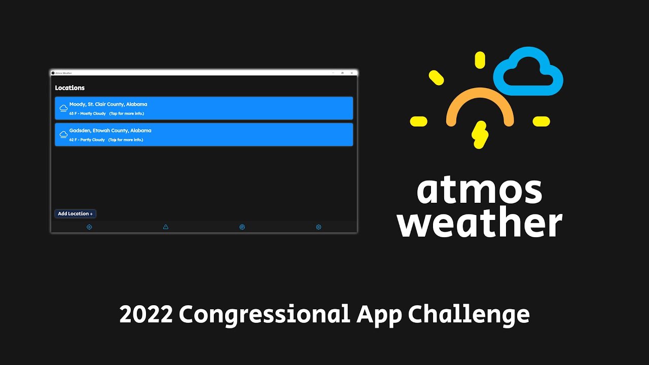 Atmos Weather - 2022 Congressional App Challenge Winner - YouTube