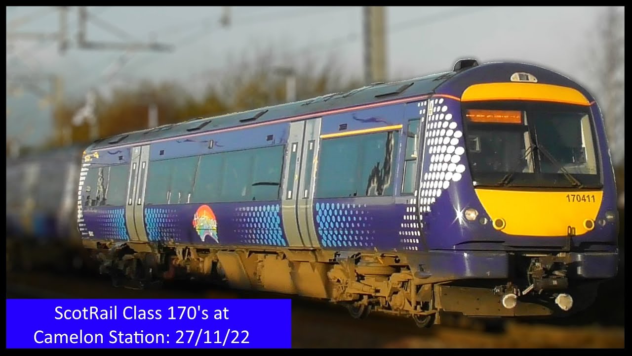 ScotRail Class 170's departing Camelon working Perth - Edinburgh ...
